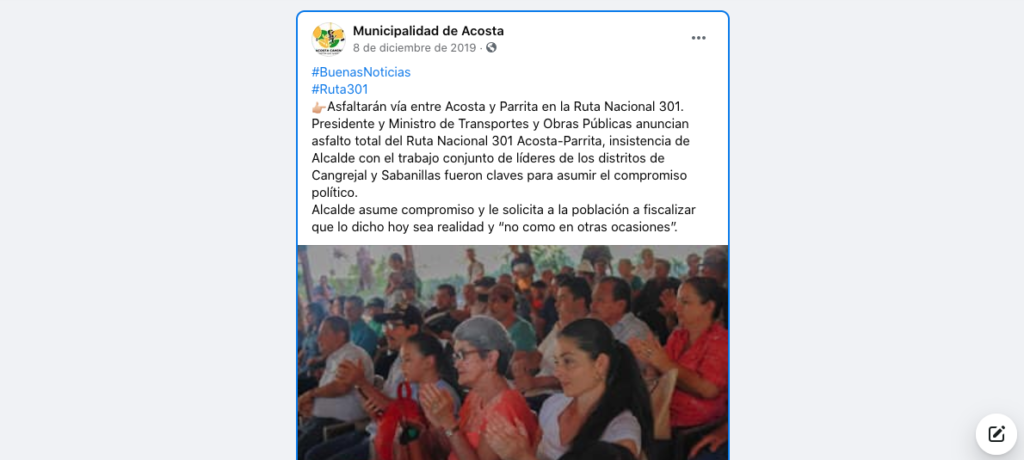 La ruta 301 entre Acosta y Parrita nunca estuvo en planes de ser ...